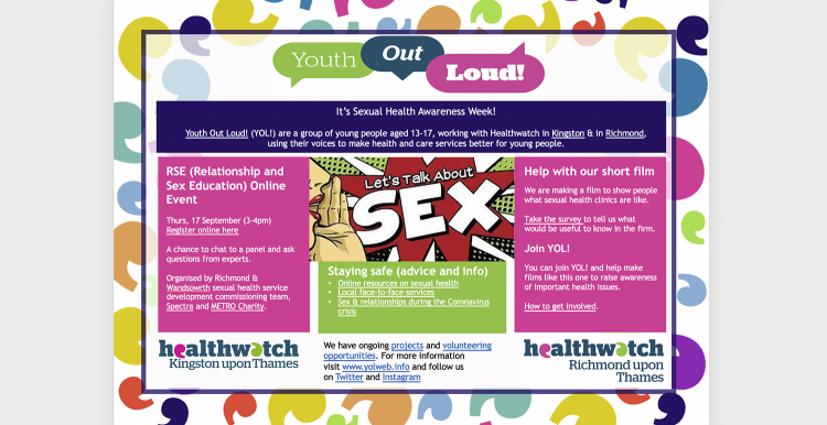 It's sexual health awareness week! | Healthwatch Kingston