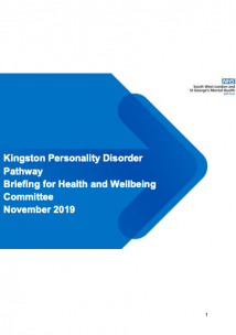 Kingston Personality Disorder Pathway | Healthwatch Kingston